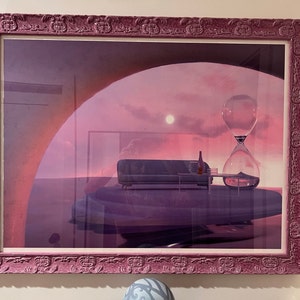 Victorian Picture Frames Pink Purple Glossy Lacquer Ornate - Etsy