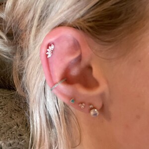 14K Solid Gold Tiny Red Apple Stud Screw Back Earrings, Cubic Zirconia ...