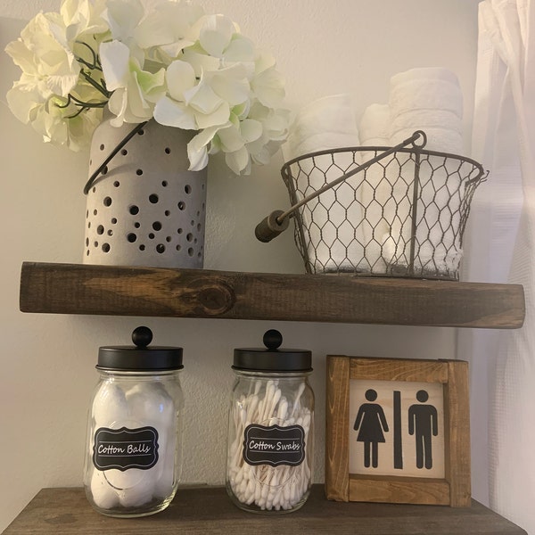 Bathroom Sign Farmhouse Sign/ Wood Signs / Farmhouse Bathroom Sign Mini ...