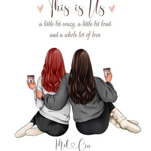 Personalized Best Friends Print, Custom 3 Friend Prints, Three Best ...