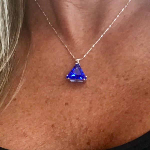 Siberian Blue Quartz Pyramid Pendant, Blue Crystal, Spiritual Gifts ...