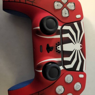 Custom Spiderman Themed Playstation 5 PS5 Dualsense Wireless Controller ...