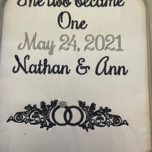 Wedding Frame Embroidery Design in OUTLINE STITCH for Monogram and ...