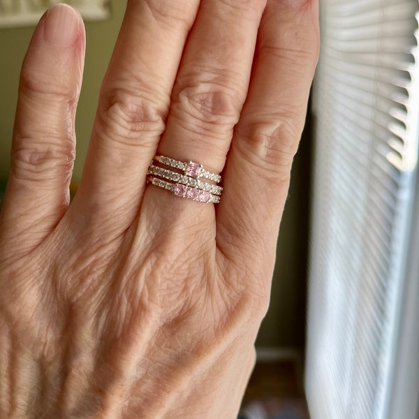 Eternity Birthstone Ring by Caitlyn Minimalist Custom Multi Gemstone Ring Personalized Jewelry ...