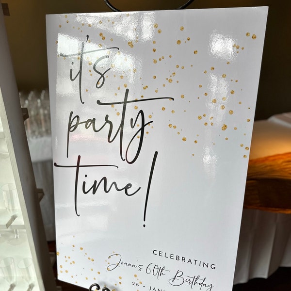 Minimalist Welcome Sign | Modern Elegant Event Poster | Gold Glittery ...