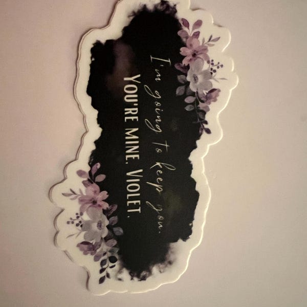 ACOTAR Rhys Heart Clear Vinyl Sticker/ ACOMAF Sticker/ Rhysand/ Bookish ...