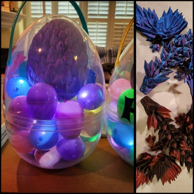 Boys Dragon and Egg Matching Set, Crystal Wing Dragon With Scale Egg ...