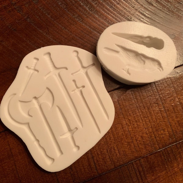 Sword Silicone Mold 'swords & Weapons' by FPC Sugarcraft Resin Mold ...