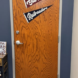 Large Single Word Custom Suede and Leather Pennant Flag Banner ...