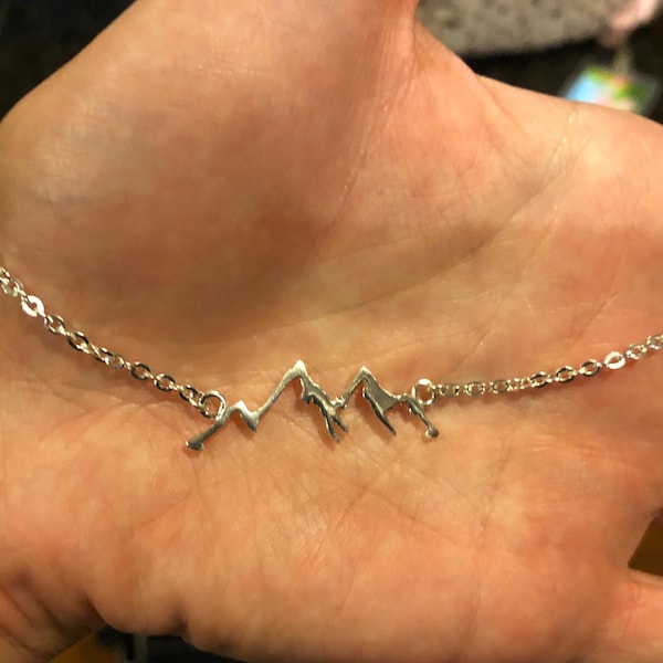 Mountain Range Colorado Necklace - Silver Mountain Range Jewelry ...