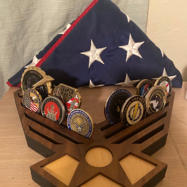 Air Force Challenge Coin Display, Airmen Gift, Military, Gift, Laser ...