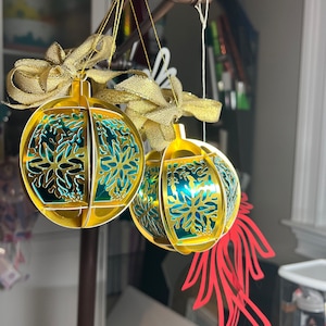 DIY Easy 3D Christmas Ornaments No Glue Template PDF and SVG File for ...