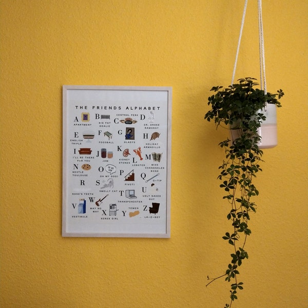 Friends TV Show Alphabet | Abc's of Friends TV Show Digital Download ...