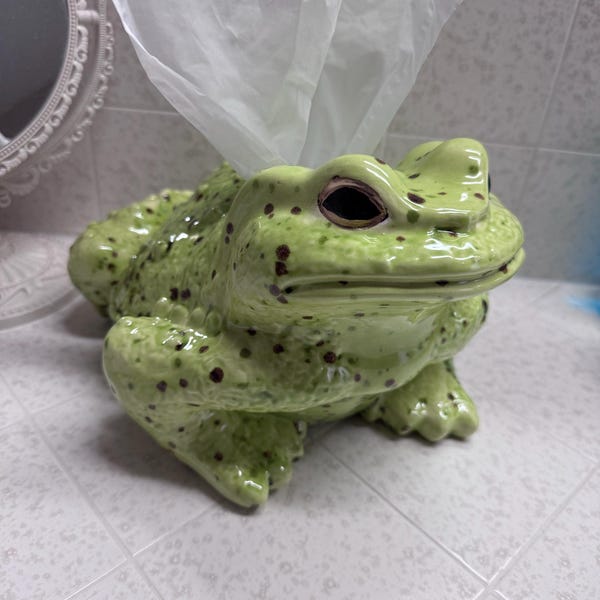 CUSTOM Painted Ceramic Arnel Toad Toilet Paper Holder LARGE - Etsy