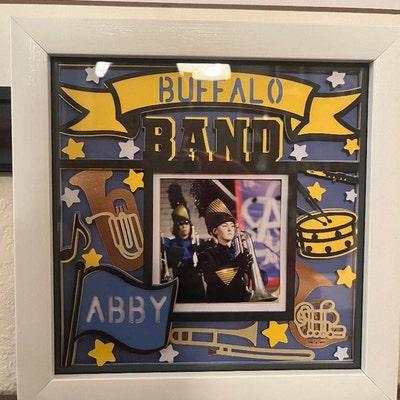 Band Shadow Box Svg Shadow Box Svg Layered Svg 3d Svg Shadow Box Band ...