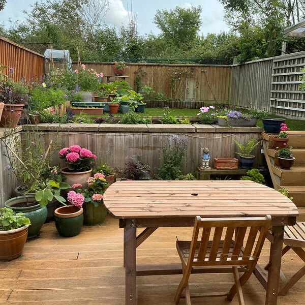 Wooden Garden 1.1 Metre Round Table - Etsy