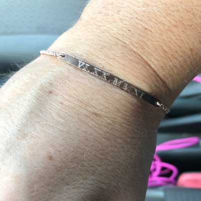 Custom Coordinates Bracelet, GPS Location Bracelet, Personalized ...