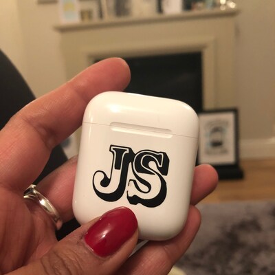 Airpods / Airpods Pro Custom Monogram, Initials 2016 and 2019 Version ...