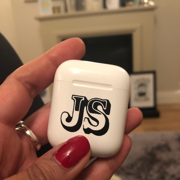 Airpods / Airpods Pro Custom Monogram, Initials (2016 and 2019 Version ...