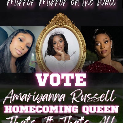 Editable Homecoming Queen Flyer Do-it-yourself up to 9 Letter Name 2 ...