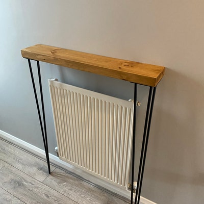 Rustic Narrow Console Table Wooden Console Table Radiator Shelf Hallway ...
