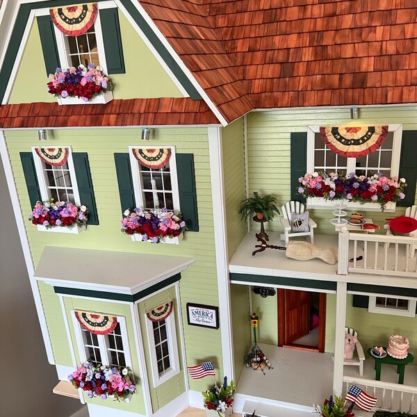 Miniature Draping Rose Window Box/polymer Roses/draping Greenery/6 ...