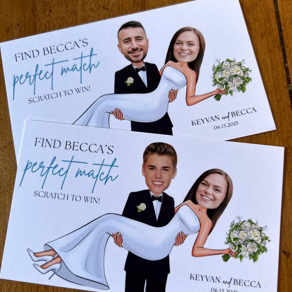 DIY Ring Scratch off Game, Find the Bride and Groom Bridal Shower Game ...