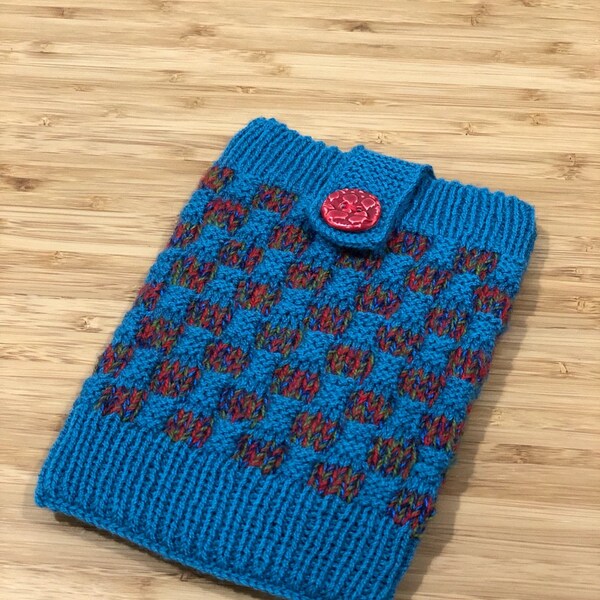 Hand Knit Kindle Case, Knit Cosmetic Bag, Kindle Wool Pouch, Hand Knit ...