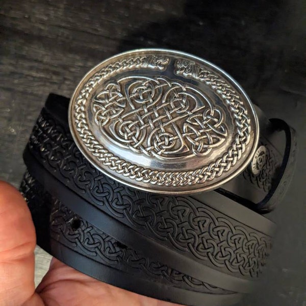 Finn Celtic Buckle Snap-on Belt - Etsy