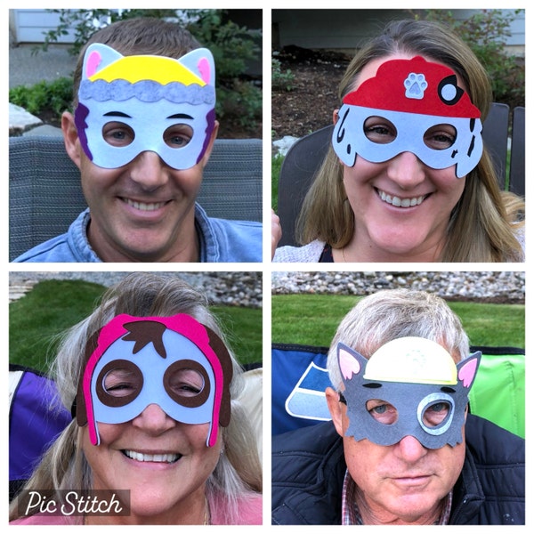 NEW DESIGN! 12PCS Party Pack Pup Paw Masks for Birthday Party Favors ...