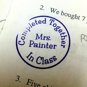 Completed Together in Class Rubber Stamp Custom Self Inking Teacher ...