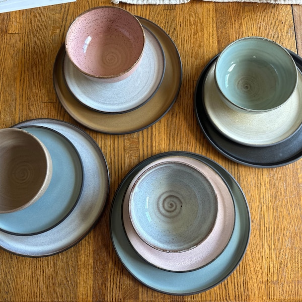 Mix and Match Set of Dinnerware, Set of Main Course Plates, Dinner ...