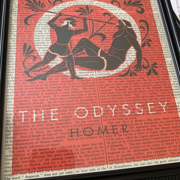 Printable 'the Odyssey' Art Print, Homer Book Cover Wall Art, Classic ...