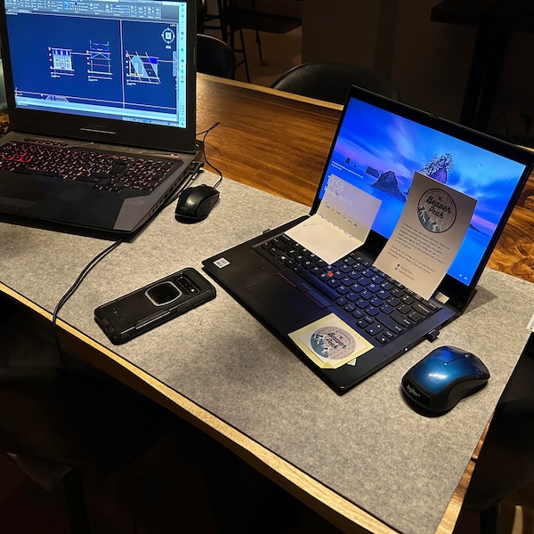 Custom Size Merino Wool Desk Mat, Custom Felt Desk Mat, Personalized ...