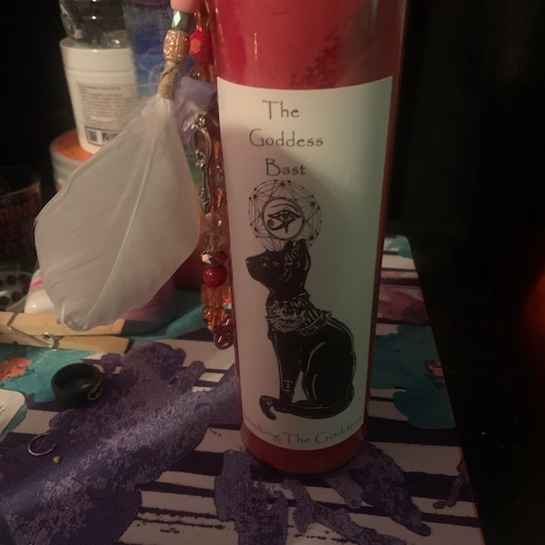 Bast Goddess. Bastet Candle. Bastet Ritual Candle. Family Candle. Joy ...
