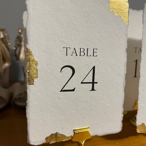 Handmade Paper Table Number Signs - Etsy