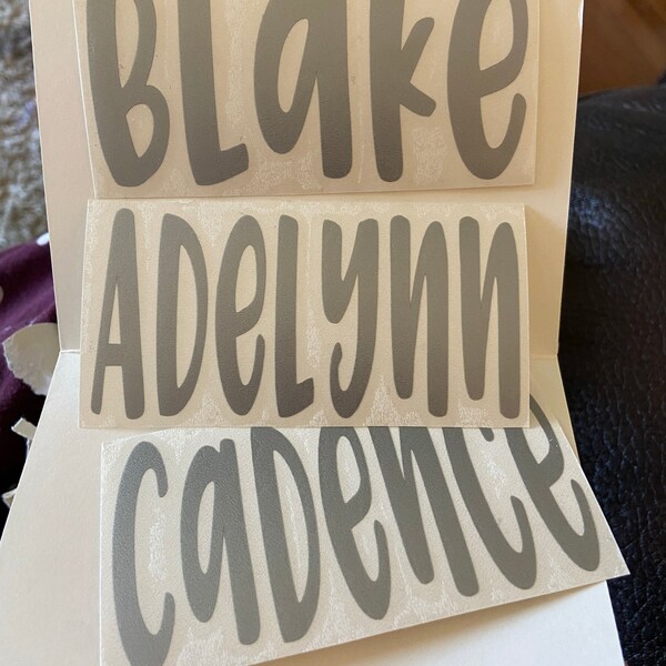Choose Your Font Stickers, Custom Decal,personalized Name Decals First ...