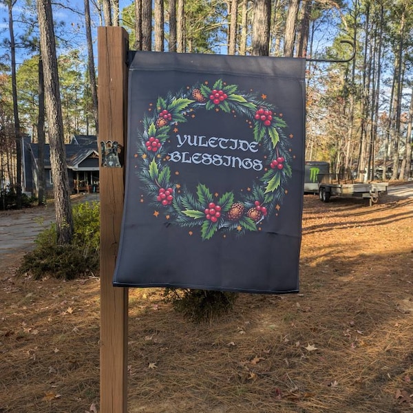 English Cottage Welcome Flag, Whimsical Cottagecore Yard Decoration ...
