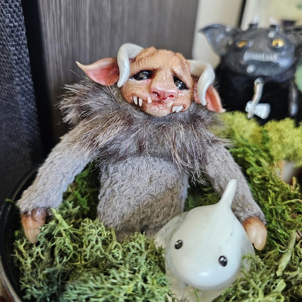 Baby Krampus. Adorable Tiny Handmade Art Toy - Etsy