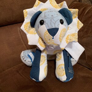 Memory Lion memory Keepsake Lion Custom Stuffed Memory | Etsy