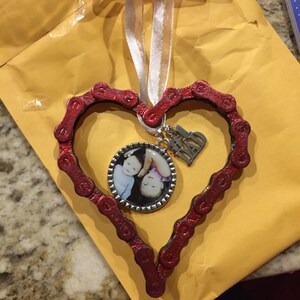 Upcycled Bike Chain Heart Keychain - Etsy