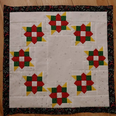 Quilted Table Runner Pattern Random Windows Table Runner - Etsy
