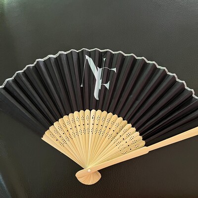 Sage Green Laser Engraved Silk Hand Fans,personalized Bamboo Silk Fans ...