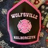 CUSTOM LEATHER Shield Front Patch Plaque Custom Made Leather Fireman ...