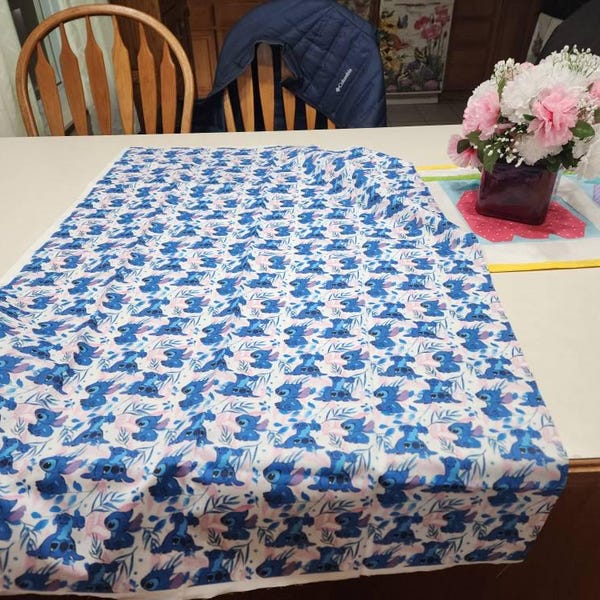 Stitch and Angel Fabric Blue Koala Fabric Cartoon Fabric Anime Fabric ...