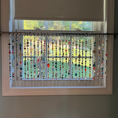 Beaded Curtain Sun Catcher Window Gemstone Glass Colorful - Etsy