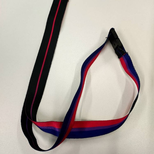 Bisexual Pride Lanyard — Recycled PET Plastic Subtle Bi Pride Accessory ...