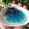 Ocean Resin Shell Ring Dish Trinket Dish Waves Beach Epoxy Handmade ...