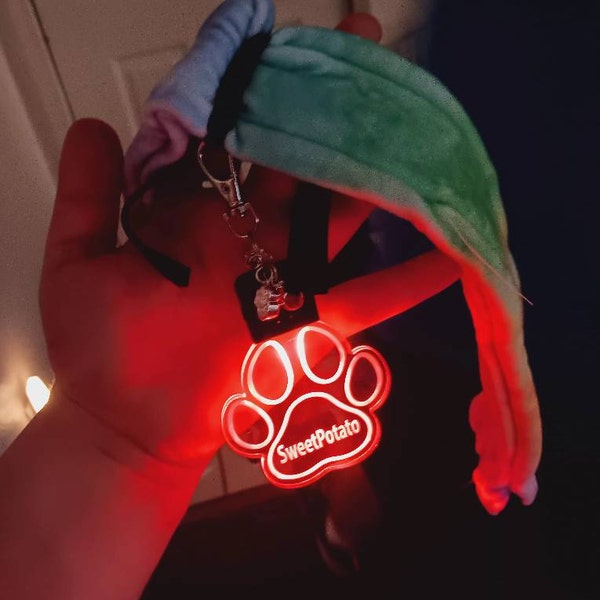 Human Pup Necklace - Light up Dog Tag - Color Changing - Stocking ...