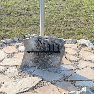 Custom Metal Address Sign for Rock Personalized Custom - Etsy